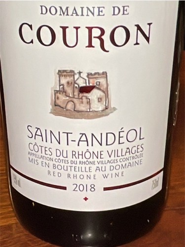 Domaine de Couron Saint-Andéol Côtes-du-Rhône-Villages | Vivino English