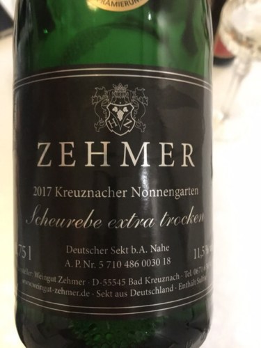 Zehmer Kreuznacher Nonnengarten Scheurebe Extra Trocken | Vivino Brasil