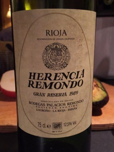 1989 Palacios Remondo Rioja Gran Reserva Herencia | Vivino US
