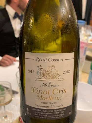 Rémi Cosson Malvoisie - Pinot Gris Moelleux | Vivino US