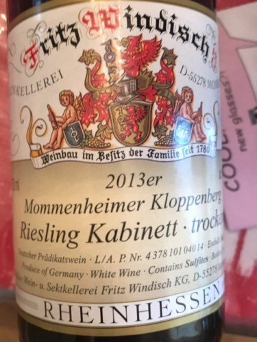 Fritz Windisch Mommenheimer Kloppenberg Riesling Kabinett Trocken ...