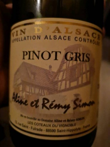 Aline et Rémy Simon Pinot Gris | Vivino US