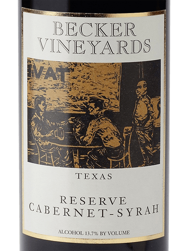 Becker Vineyards Reserve Cabernet - Syrah | Vivino English