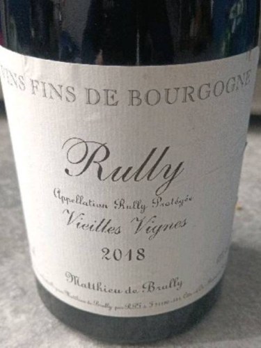 Matthieu de Brully Vieilles Vignes Rully | Vivino US