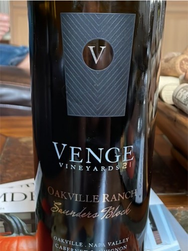 Venge Vineyards Oakville Ranch Saunders Block Cabernet Sauvignon ...