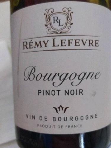 Rémy Lefevre Bourgogne Pinot Noir | Vivino US