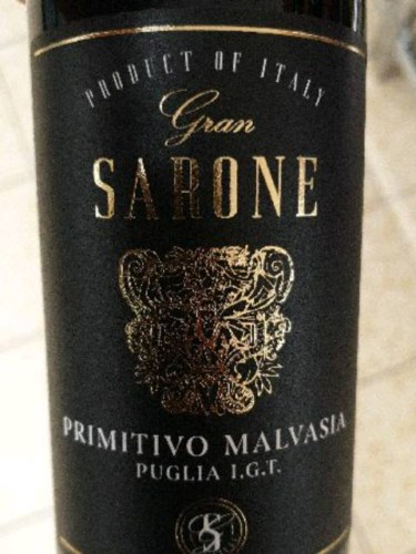 Gran Sarone Primitivo - Malvasia | Vivino US