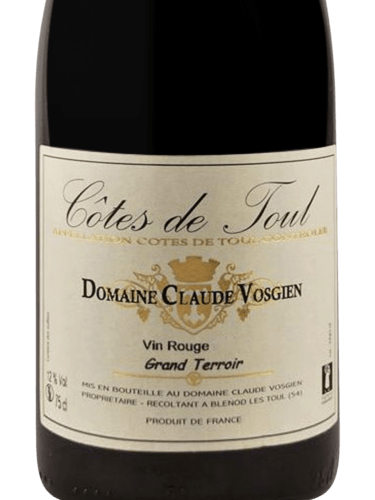 Domaine Claude Vosgien Grand Terroir Côtes de Toul Pinot Noir | Vivino ...