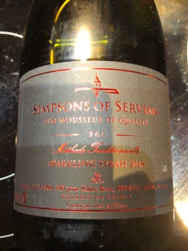Simpsons of Servian Sparkling Syrah | Vivino US