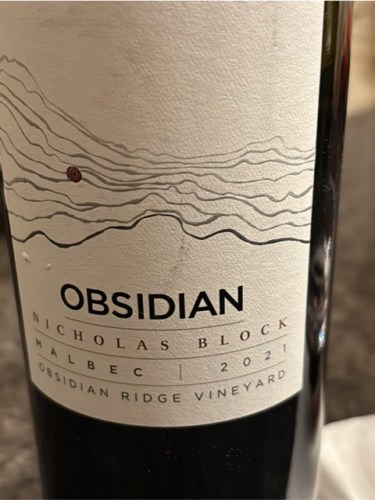 Obsidian Ridge Nicholas Block Malbec | Vivino US