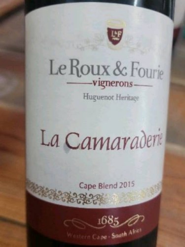 Le Roux & Fourie La Camaraderie Cape Blend | Vivino US