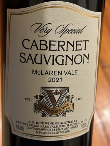 Alpha Box & Dice Very Special Cabernet Sauvignon | Vivino US