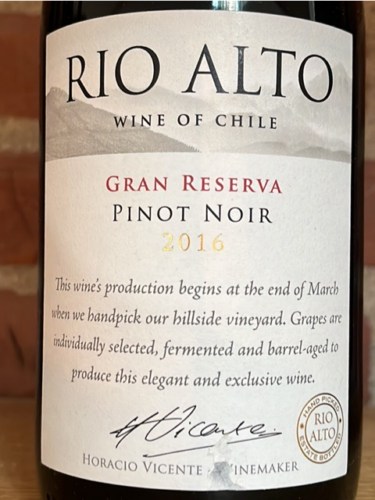 2016 Rio Alto Gran Reserva Pinot Noir | Vivino US