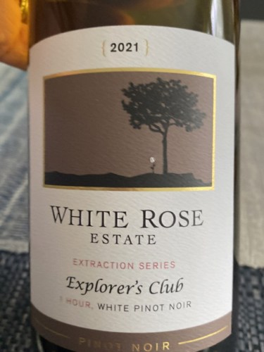 White Rose Estate Extraction Series Explorer's Club White Pinot Noir ...