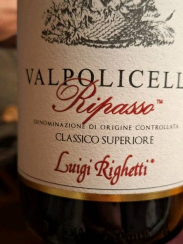 Luigi Righetti Valpolicella Ripasso Classico Superiore | Vivino US
