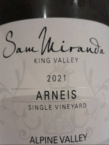 Sam Miranda Single Vineyard Arneis | Vivino US