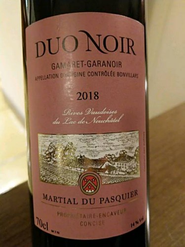 Martial du Pasquier Duo Noir Gamaret - Garanoir | Vivino Australia