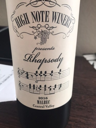 High Note Winery Rhapsody Malbec | Vivino US