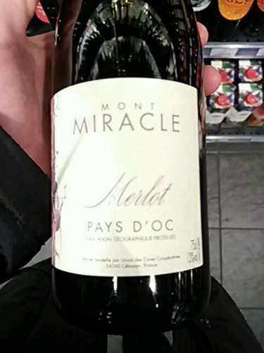 Union Caves Coopératives Saint Chinian Cébazan Mont Miracle Merlot ...