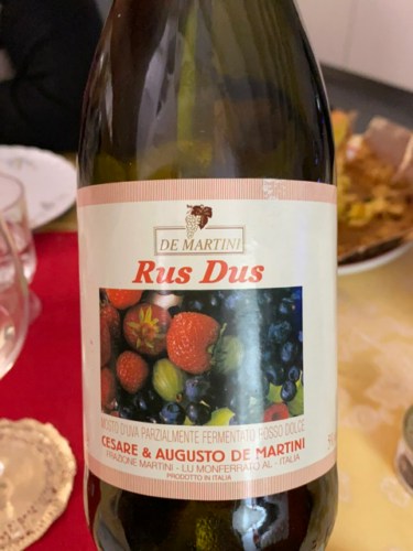 De Martini Rus dus Mosto d'Uva Parzialmente Fermentato Rosso Dolce ...
