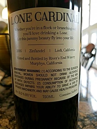 2016 Lone Cardinal Zinfandel | Vivino US