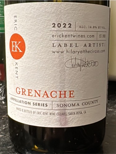Eric Kent Appellation Series Grenache | Vivino US