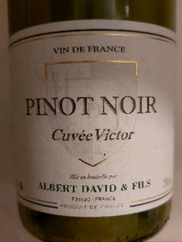 Albert David & Fils Cuvée Victor Pinot Noir | Vivino US