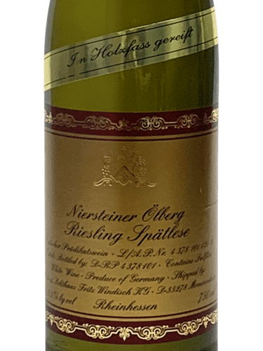 Fritz Windisch Niersteiner Ölberg Riesling Spätlese | Vivino