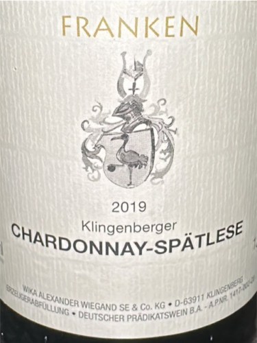 Alexander Wiegand Klingenberger Chardonnay Spätlese | Vivino US