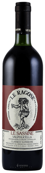 Le Ragose Valpolicella Classico Superiore Le Sassine | Vivino Canada