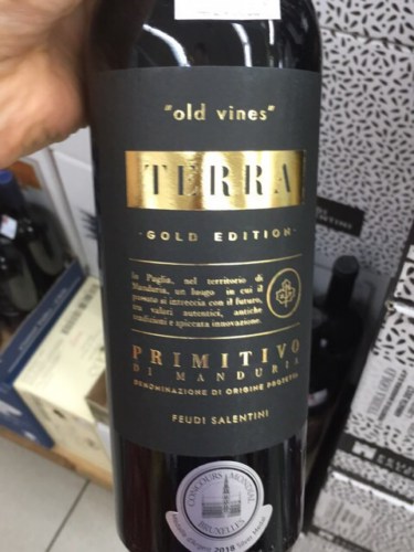 Feudi Salentini Terra Gold Edition Old Vines Primitivo di Manduria ...