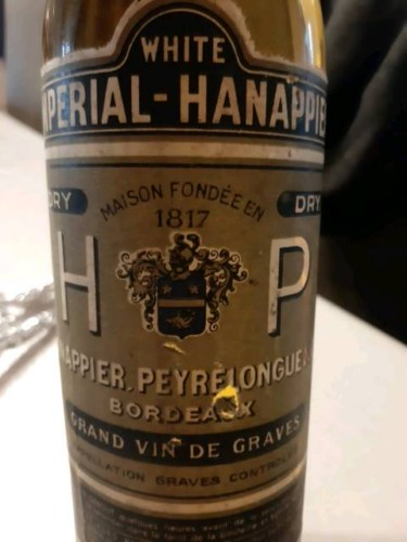 Hanappier Peyrelongue Imperial Hanappier Bordeaux White | Vivino Español