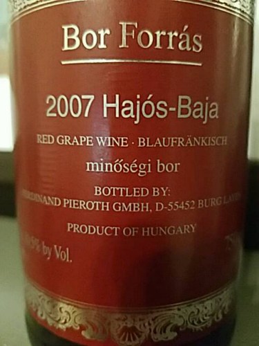 2007 Pieroth Bor Forrás Blaufränkisch | Vivino