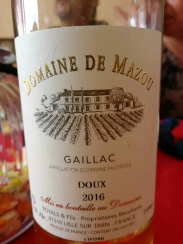Domaine de Mazou Gaillac Doux | Vivino Français