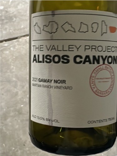 The Valley Project Alisos Canyon Martian Ranch Vineyard Gamay Noir ...