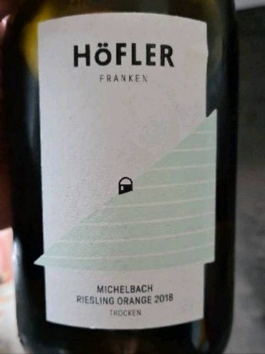 Hofler Michelbach Riesling Orange Trocken | Vivino US