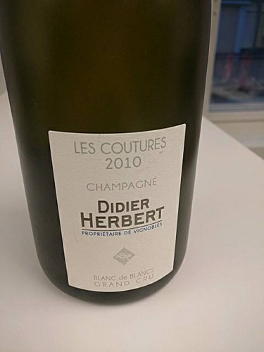 2010 Didier Herbert Les Coutures Blanc de Blancs Champagne Grand Cru ...