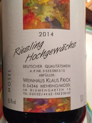Klaus Frick Riesling Hochgewächs | Vivino Canada