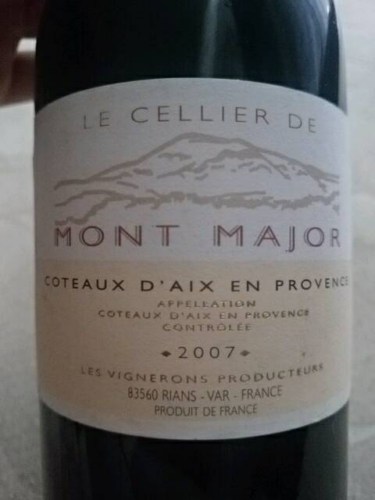 Le Cellier de Mont Major Coteaux d'Aix-en-Provence | Vivino France