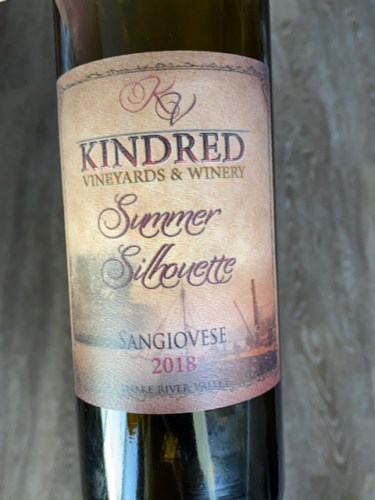 Kindred Vineyards Summer Silhouette Sangiovese | Vivino Australia