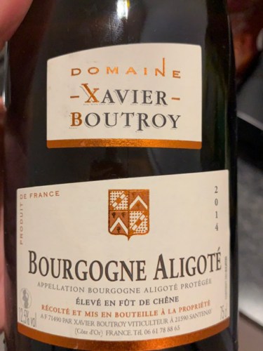 Domaine Xavier Boutroy Bourgogne Aligoté | Vivino France