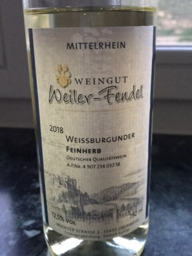 Weingut Weiler Fendel Weissburgunder Feinherb | Vivino United States