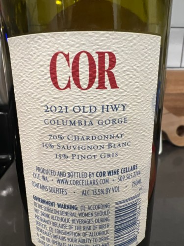 COR Old Hwy White | Vivino US