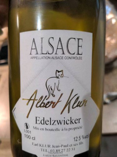 Albert Klur Edelzwicker | Vivino US