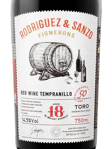 2018 Rodríguez Sanzo Whisba Tempranillo Aged 18 Months in Whisky ...