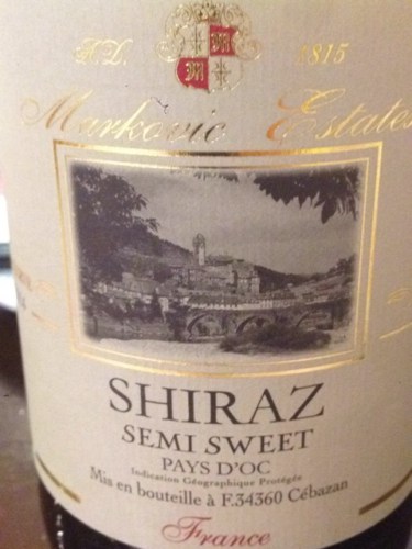 2021 Markovic Shiraz Semi Sweet | Vivino US