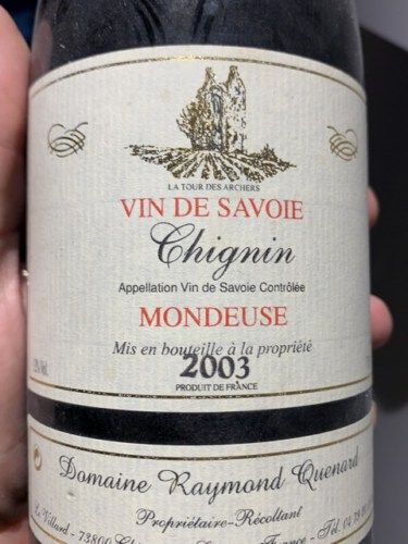 Raymond Quenard Chignin Mondeuse | Vivino US