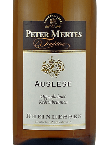 Peter Mertes Tradition Oppenheimer Krötenbrunnen Auslese | Vivino Australia