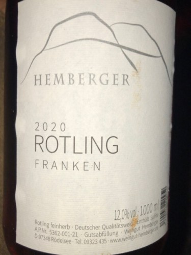 Hemberger Rotling Feinherb | Vivino US