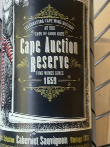 Cape Auction Reserve Cabernet Sauvignon | Vivino English
